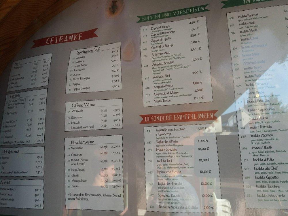 Menu at Ristorante Pinocchio pizzeria, Alsdorf
