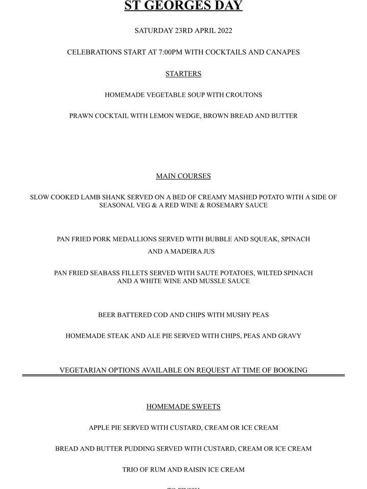 Menu at The Malt Shovel pub & bar, Bubbenhall, 2 Lower End