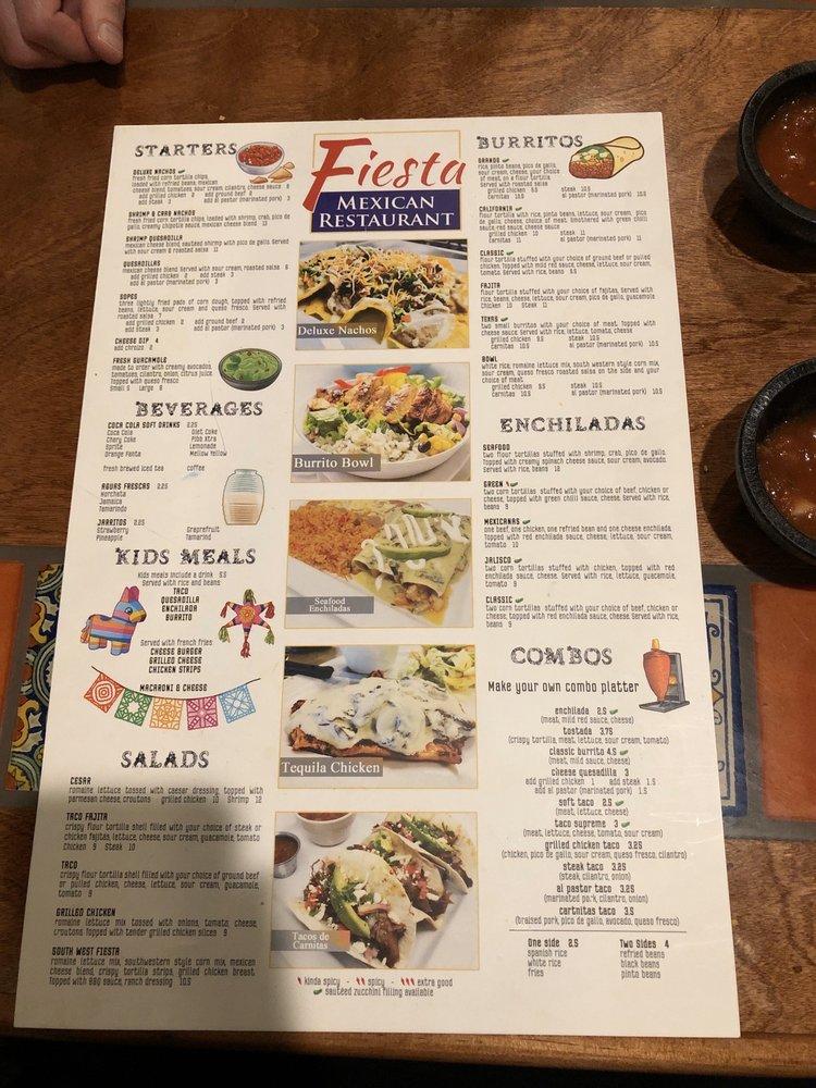 Menu at Fiesta Mexican Restaurant, Pleasant Hill, N Hickory Blvd #203