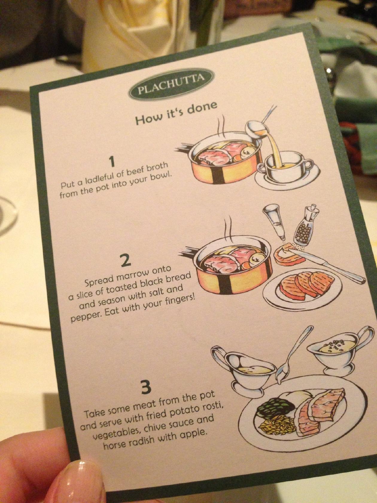 Speisekarte von Plachutta Wollzeile restaurant, Wien, Wollzeile 38
