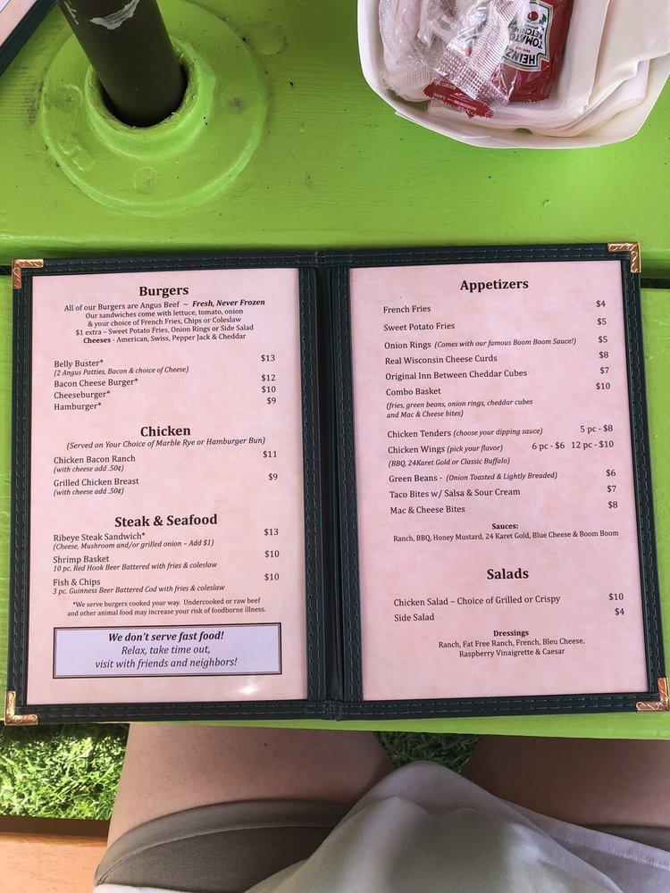 Menu at The Inn Between pub & bar, Delavan