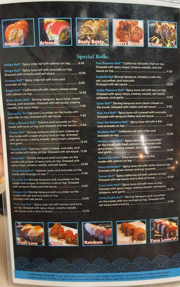 Menu at Mom's Sushi & Poke restaurant, Buckeye