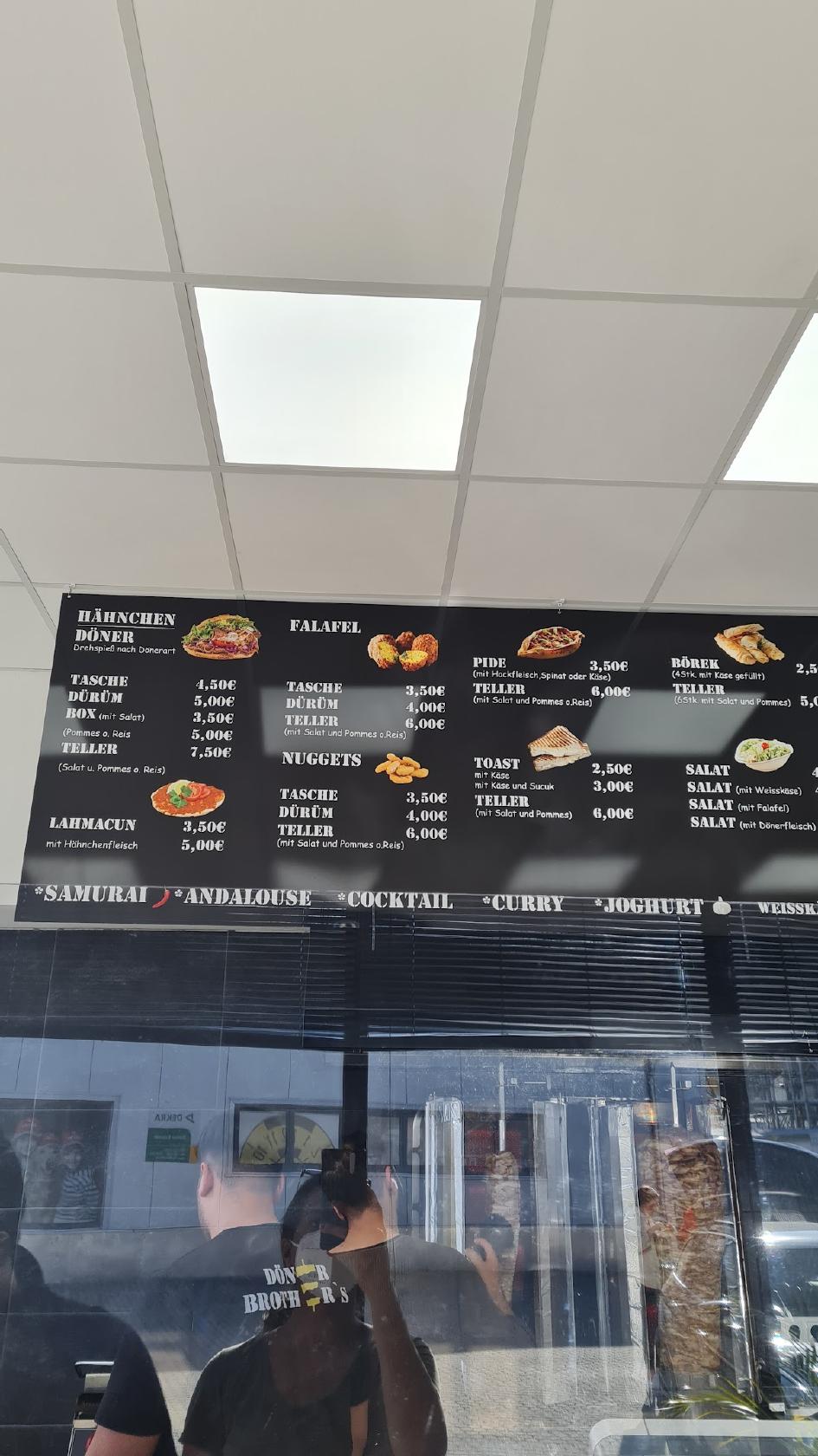 Speisekarte von Döner Brother's restaurant, Eichstätt