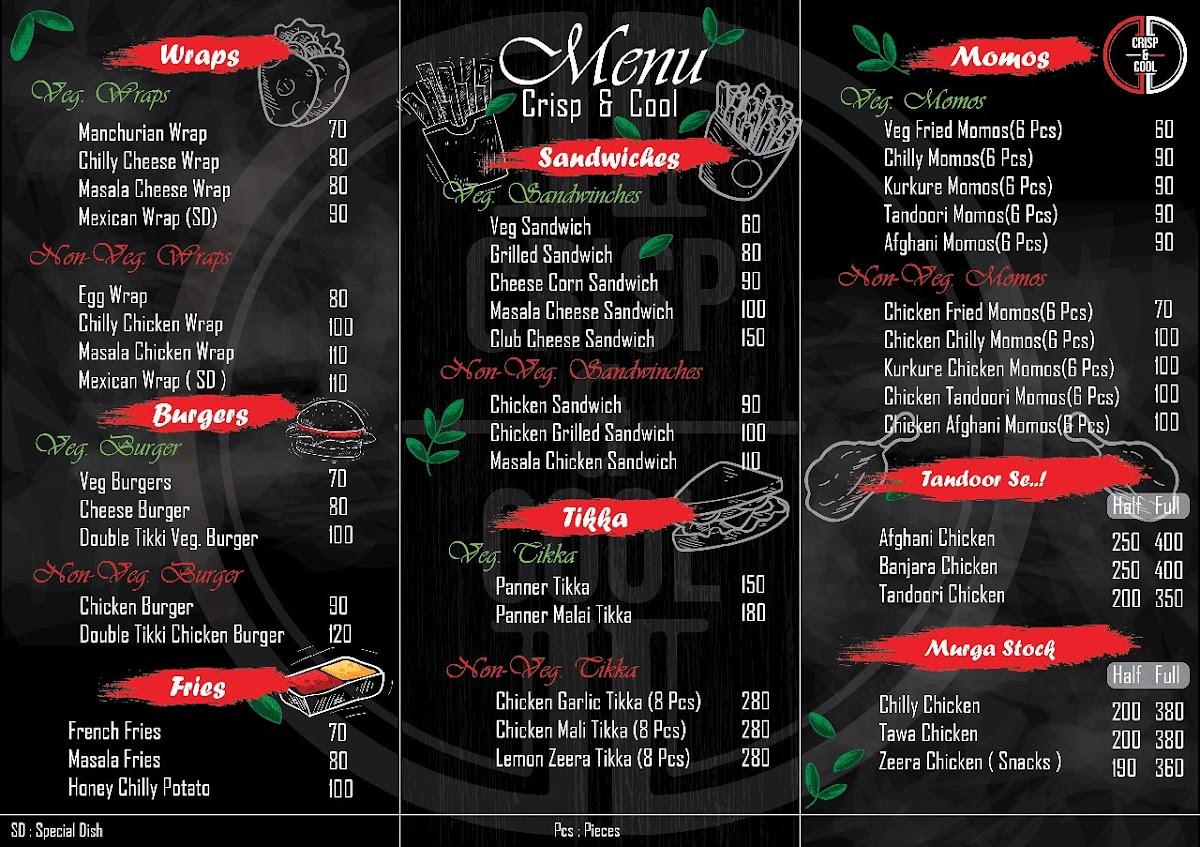 Menu at Crisp & Cool, India