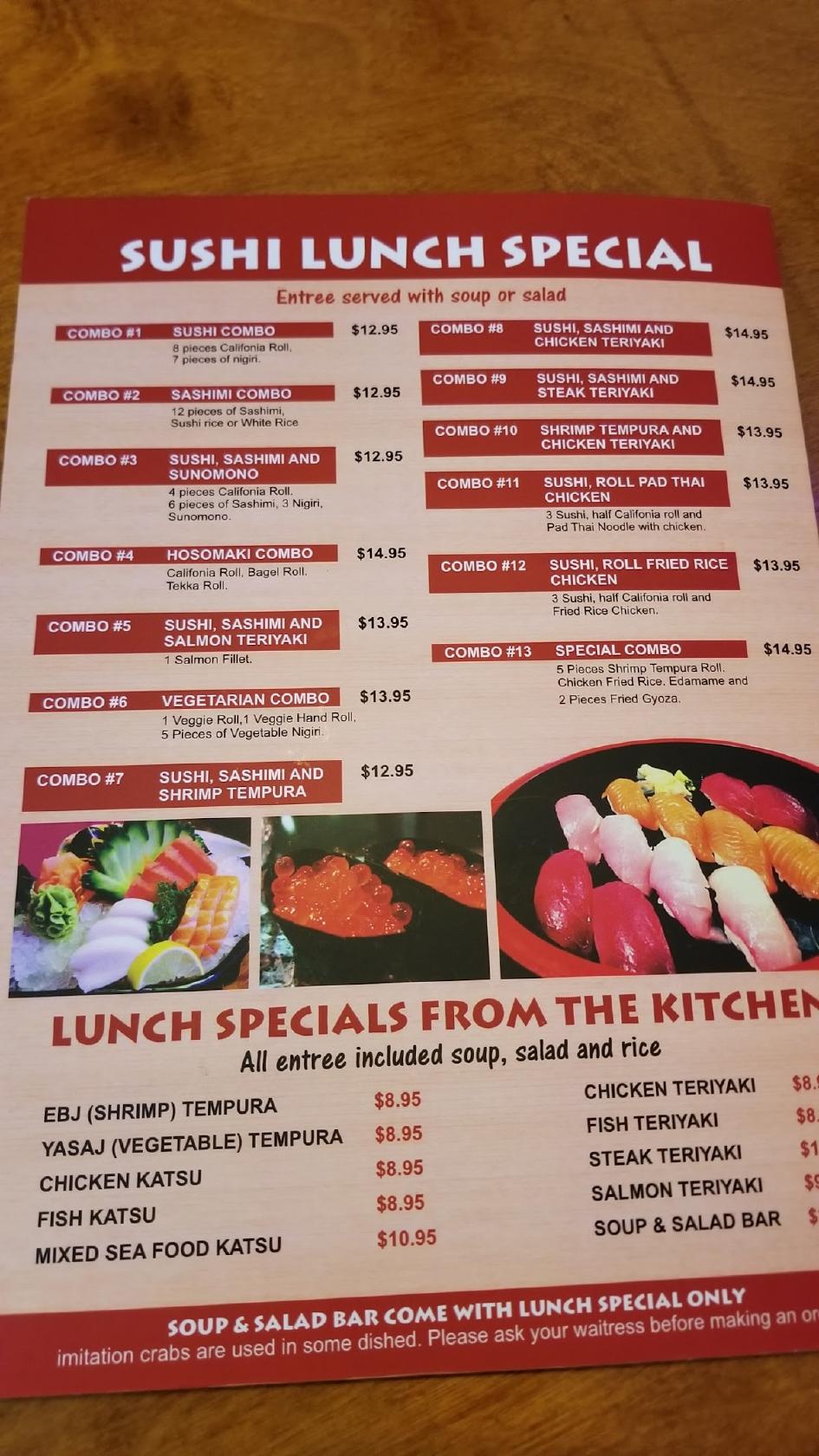 Menu at King & I - Sushi & Thai Restaurant, Miami Lakes