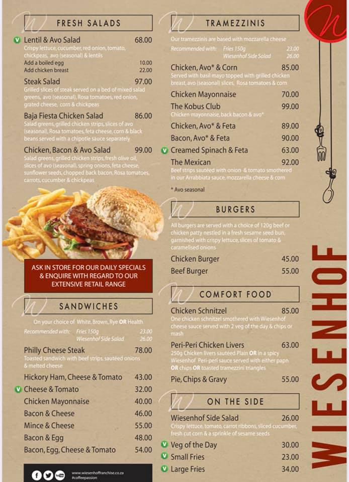 Menu at Wiesenhof Life Hilton restaurant, Hilton