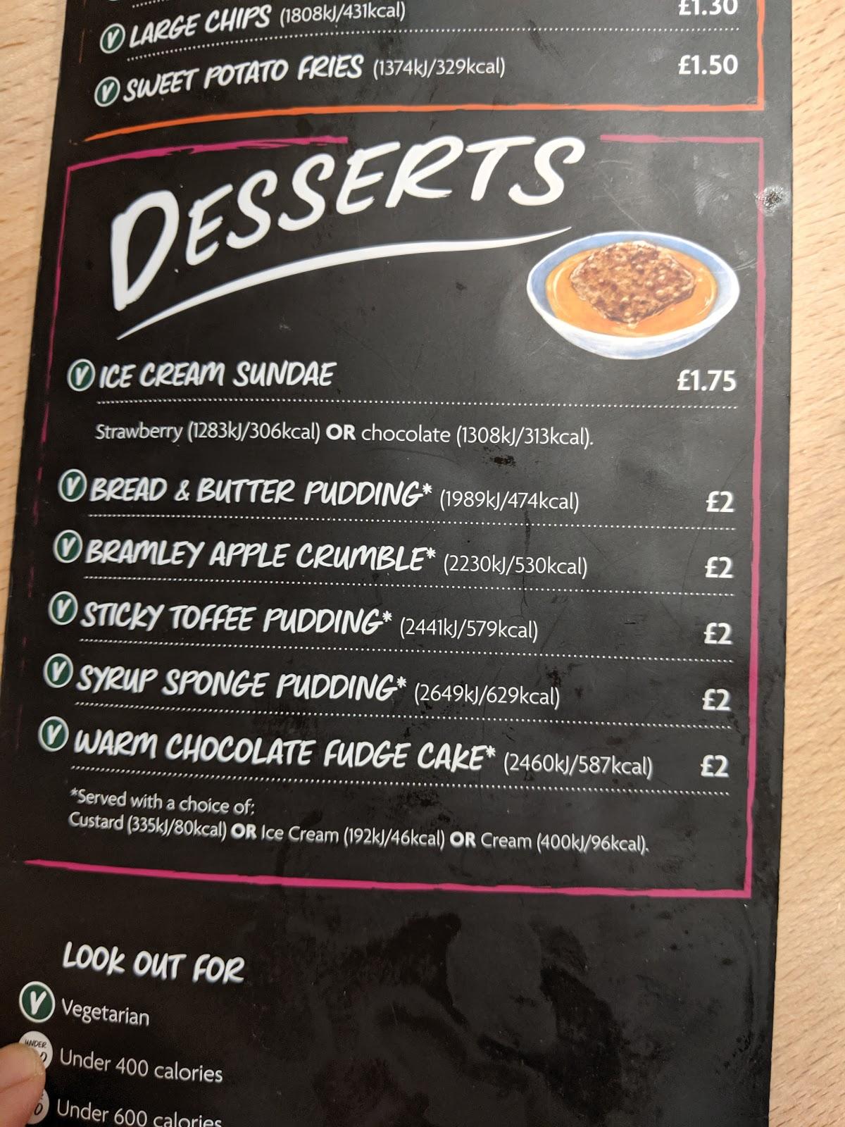 Menu at Morrisons Cafe, Sheffield, 699 Penistone Rd