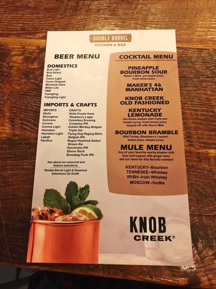 Menu at Double Barrel Kitchen & Bar, Westerville