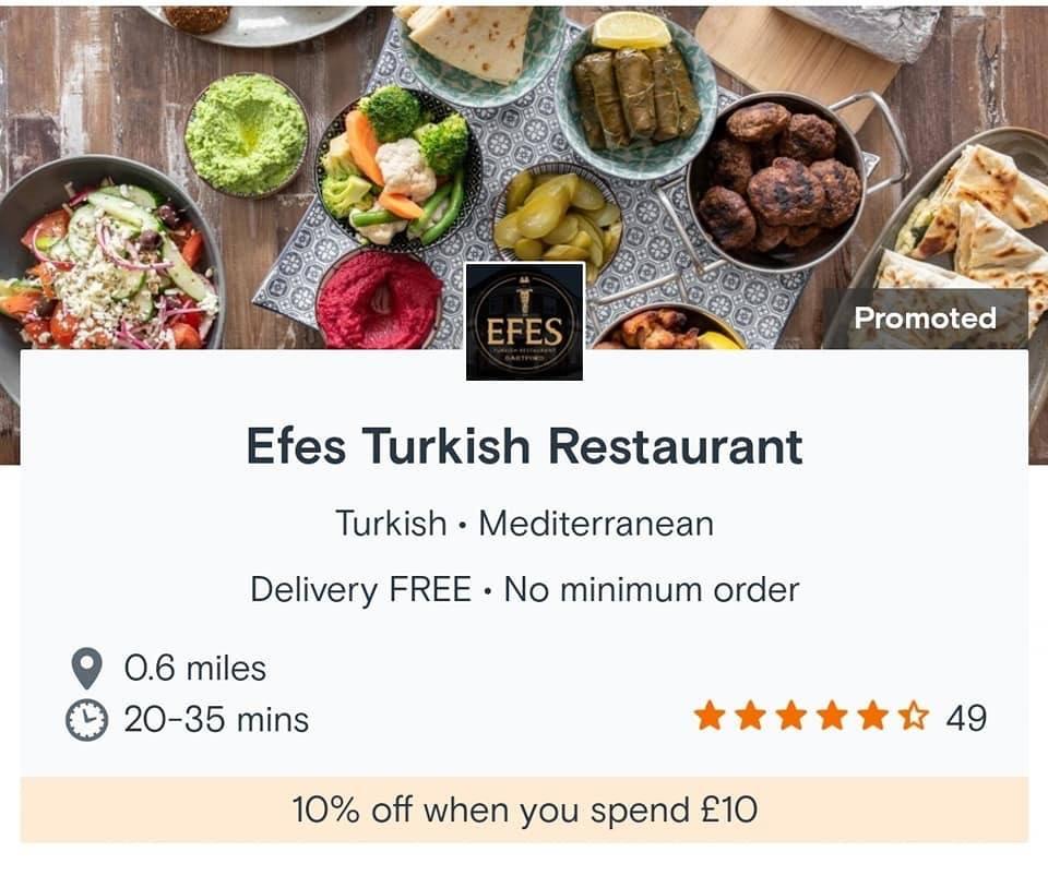 Menu at Efes Turkish Restaurant, Dartford, 55 High St