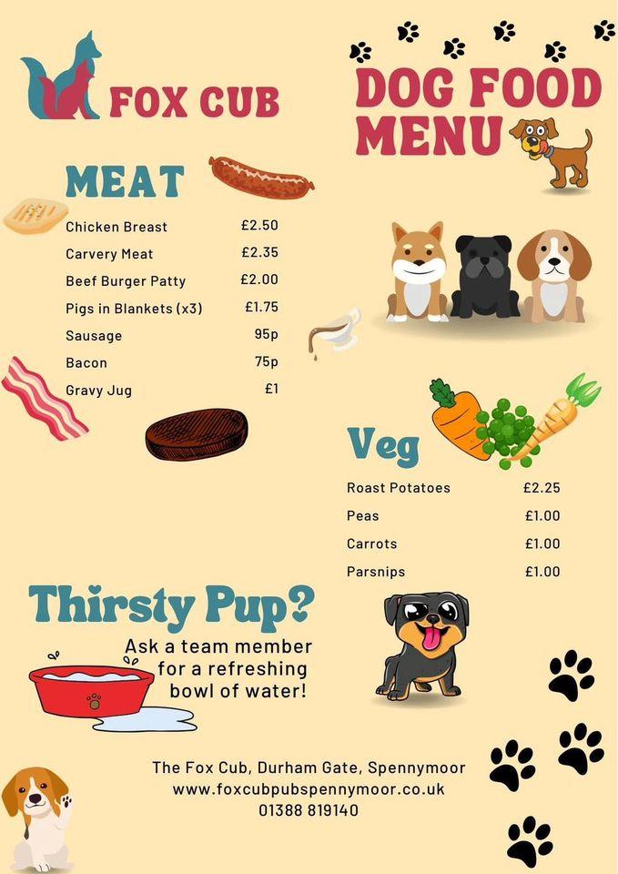 Menu at Fox Cub pub & bar, Durham, Durham Gate