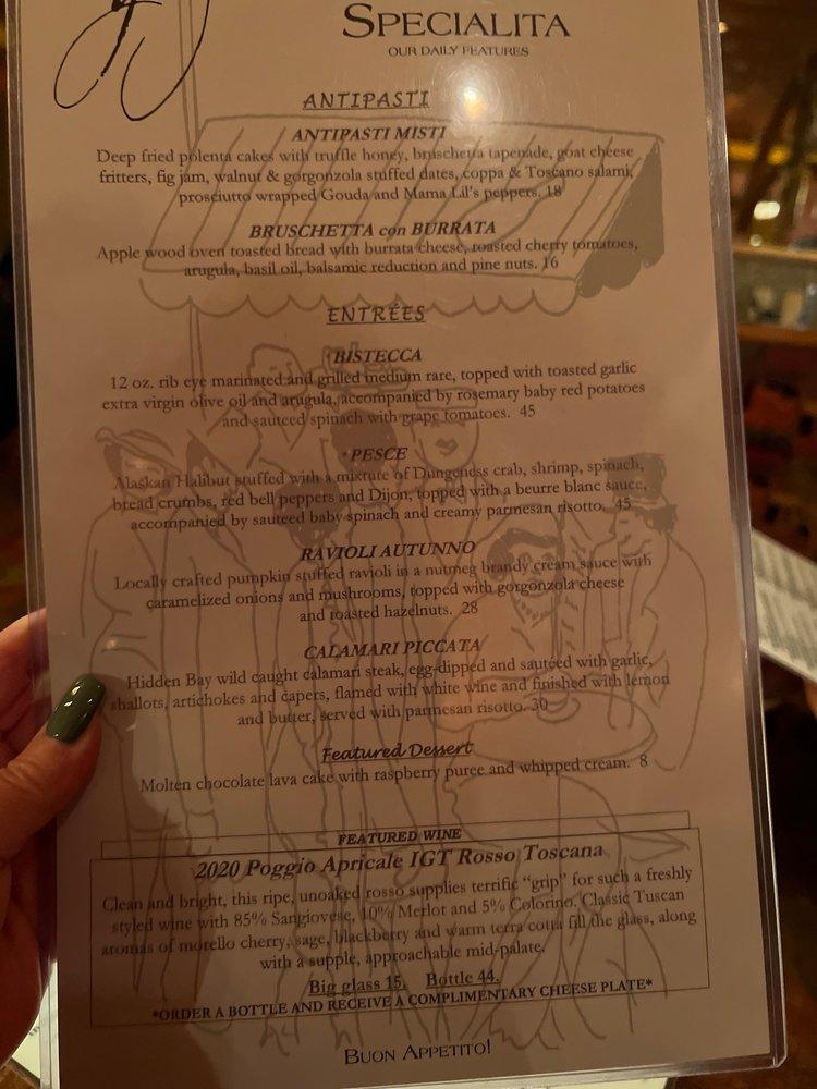 Menu at Grazie Ristorante Italiano pub & bar, Bothell