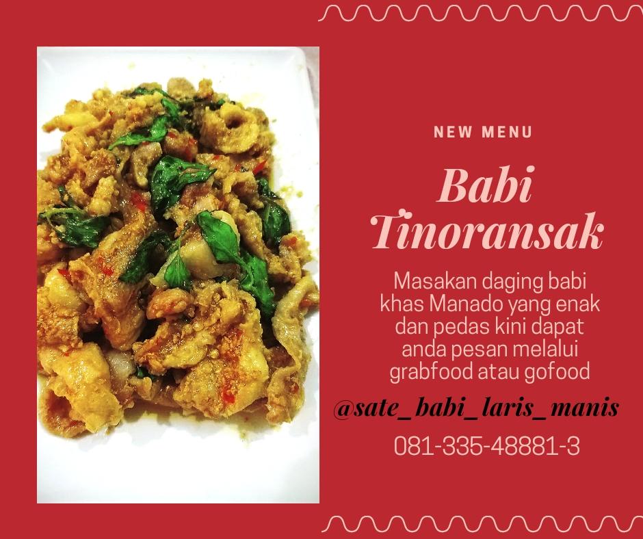 Menu at Sate Babi Laris Manis restaurant, Surabaya