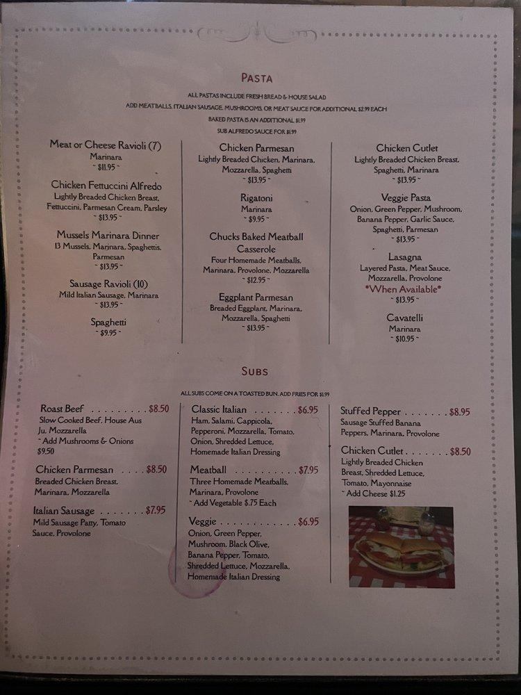 Menu at Tim's Pizzeria And Pub, Cuyahoga Falls