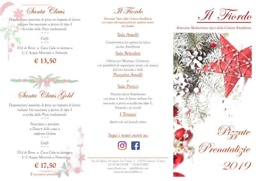 Menu da Ristorante Il Fiordo, Lomazzo, Via del Seprio