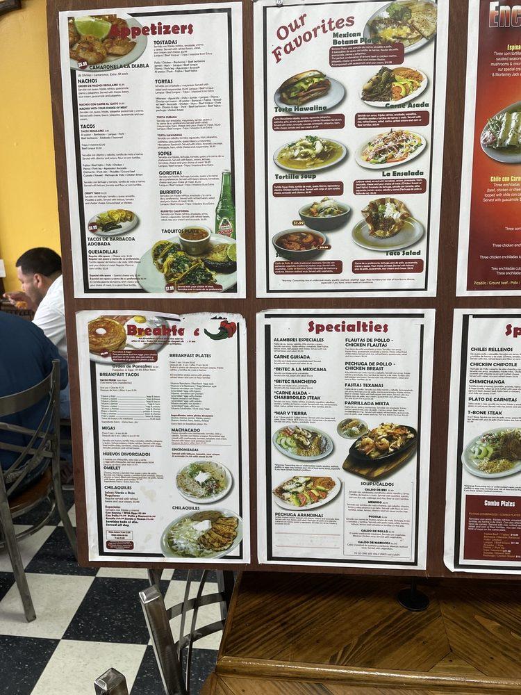 Menu at Taquerias Arandinas restaurant, Round Rock