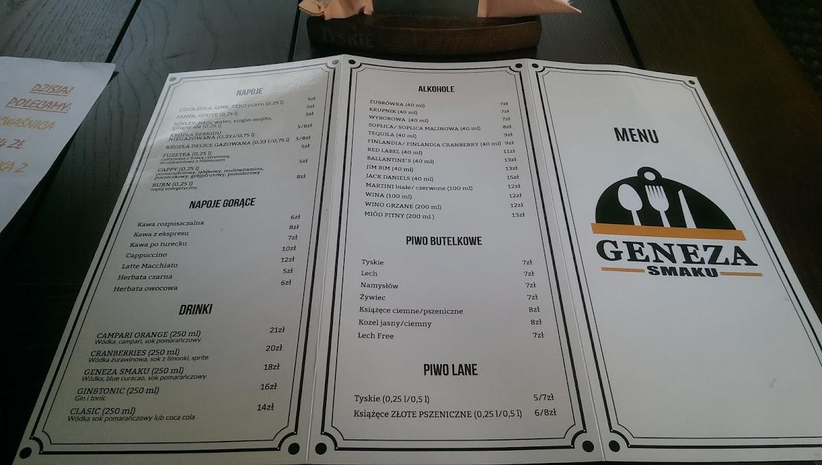 Menu at Bistro "Pod Papryką" restaurant, Karpacz