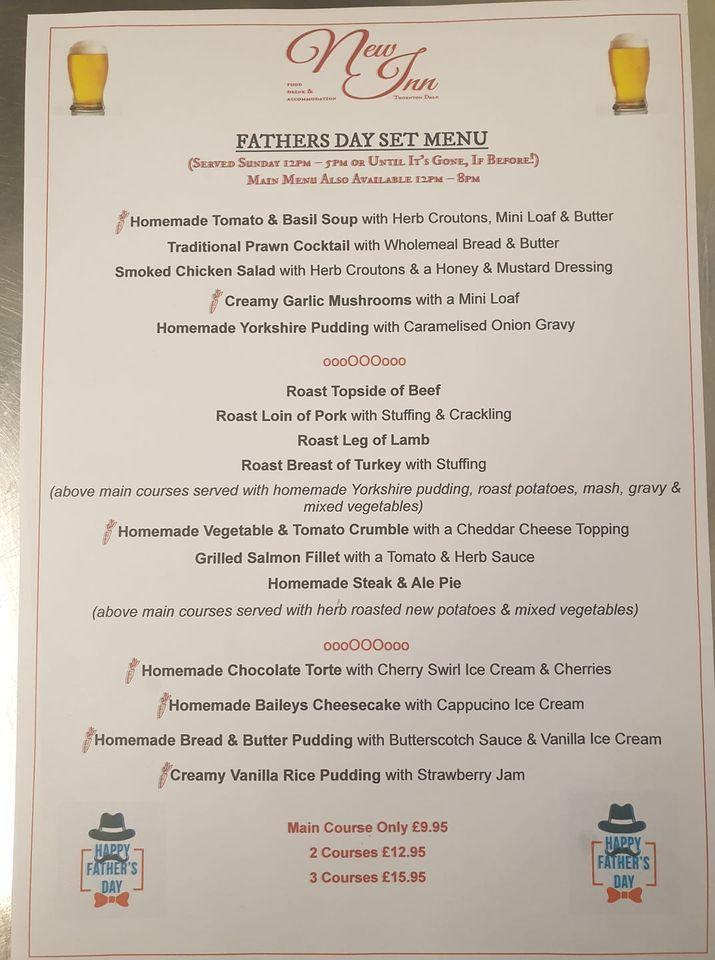 Menu at The New Inn pub & bar, Thornton Dale