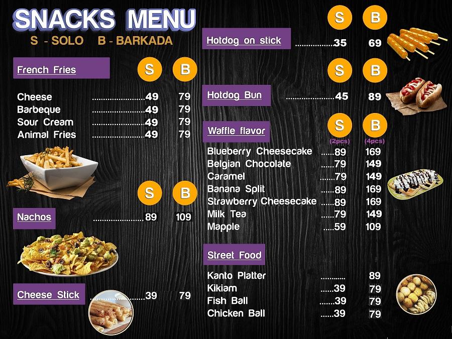 Menu at MENG CHA CAFE, Taguig