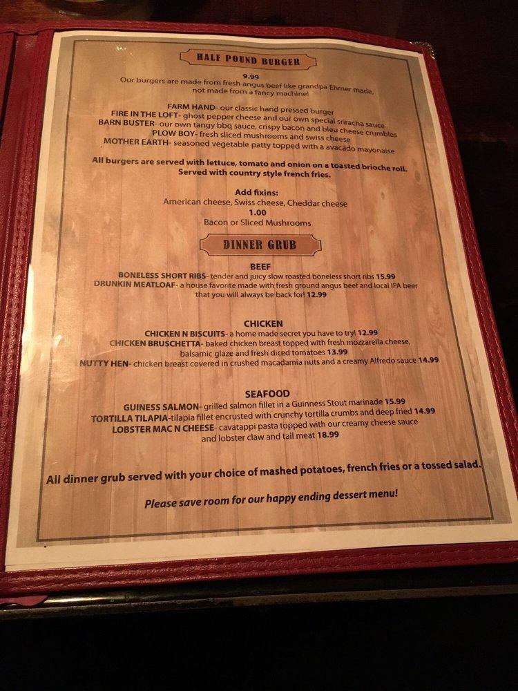 Menu at Rustic Loft Pub and Grill, Amsterdam