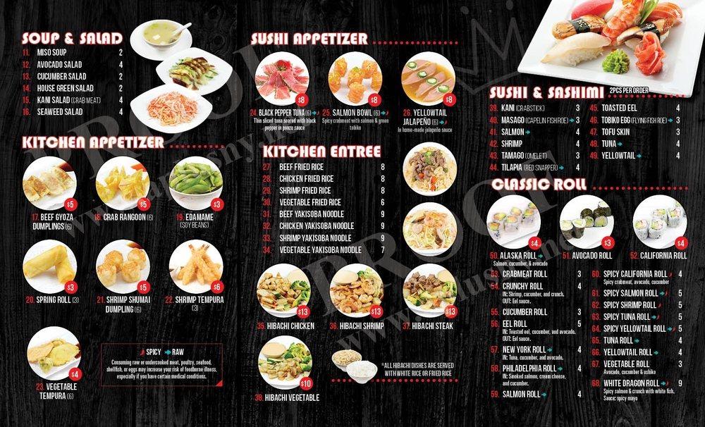 Menu at Sushi Queen restaurant, Sterling