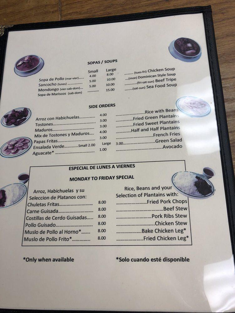 Menu at Ambar Restaurant, Sleepy Hollow