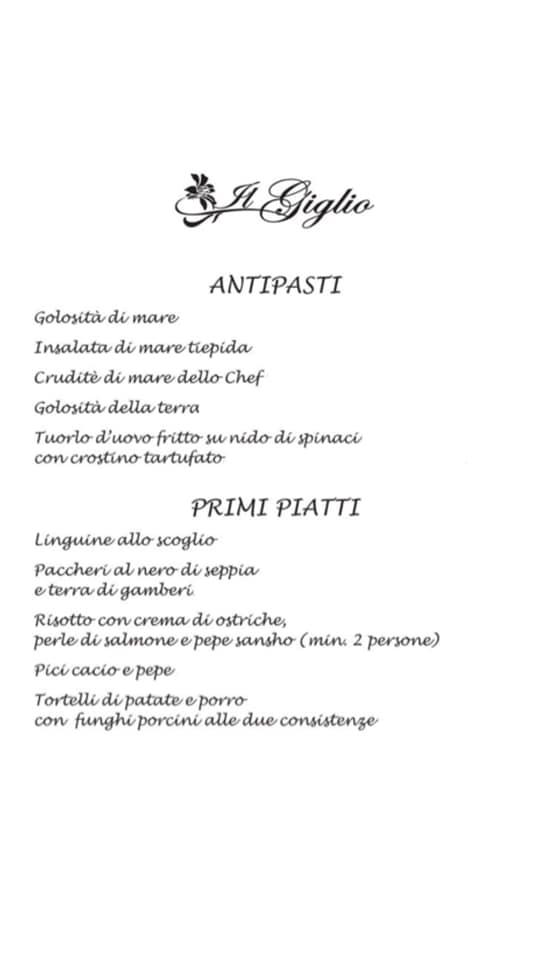 Menu da Il Giglio Restaurant Caffè, Cremona
