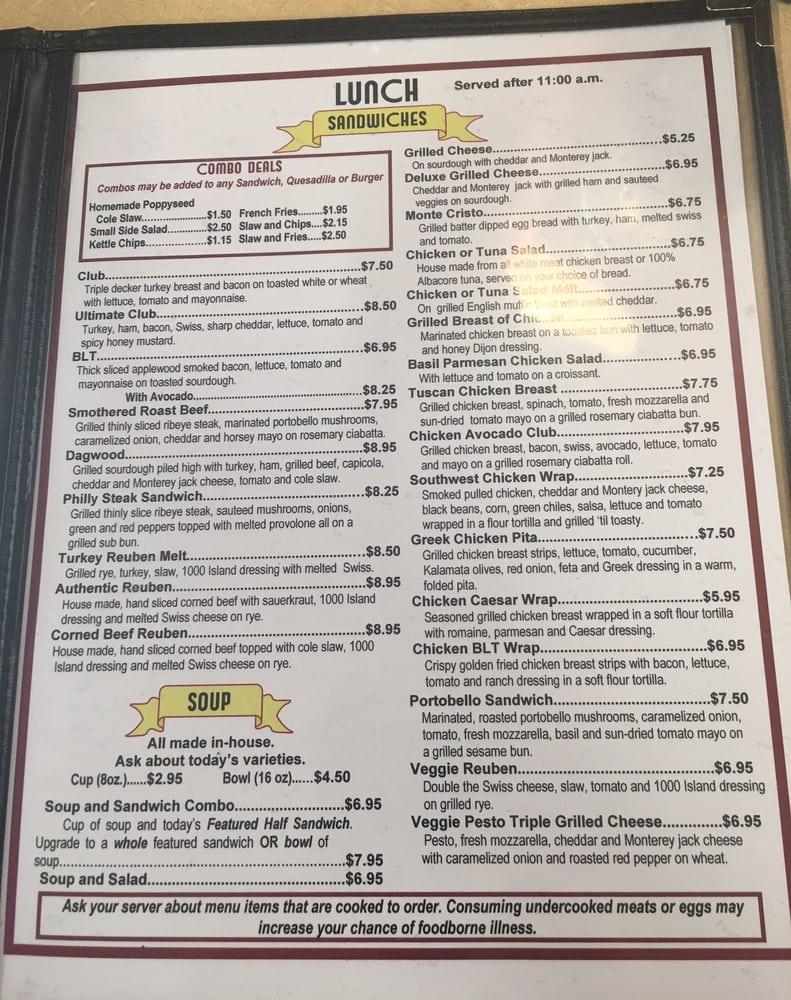 Menu at Real Food Cafe, Grand Rapids, Plainfield Ave NE