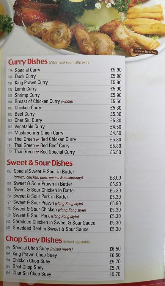Menu at Amber Chinese Takeaway fast food, Galashiels
