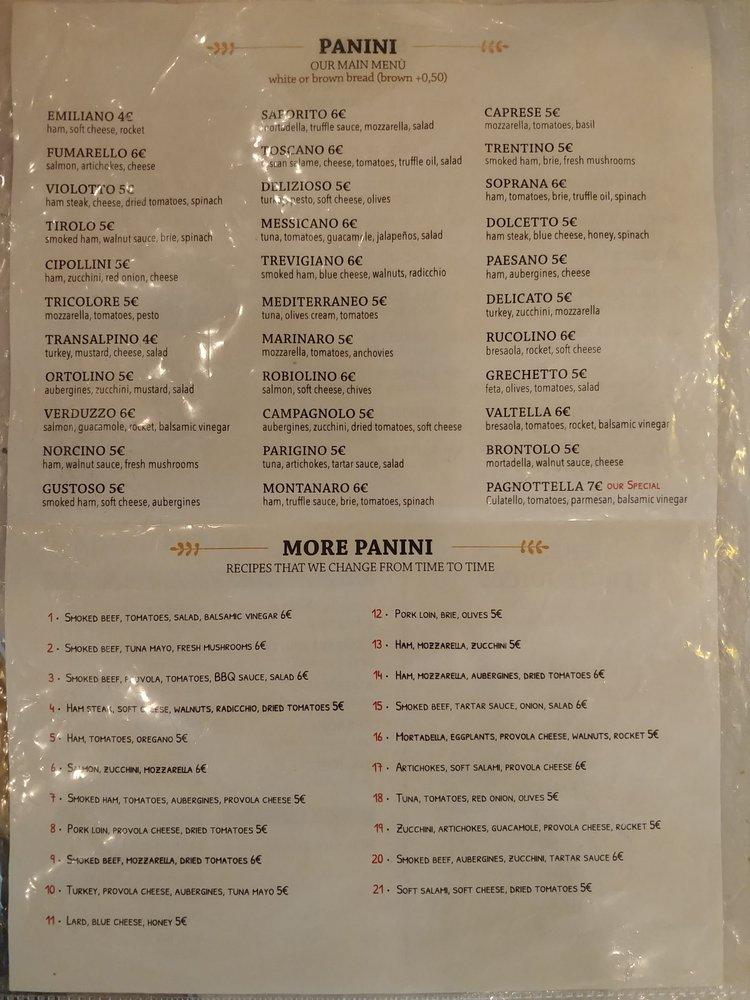 Menu at La Pagnottella Gourmet - Via tacito - Roma Prati fast food ...