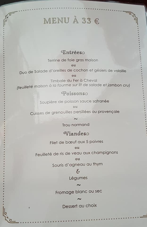 Carta del restaurante Le Fer à Cheval, Magneux-Haute-Rive