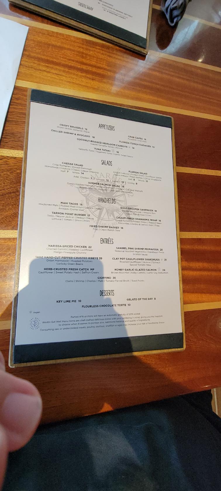 Menu at The Nauti Mermaid Dockside Bar & Grill, Cape Coral