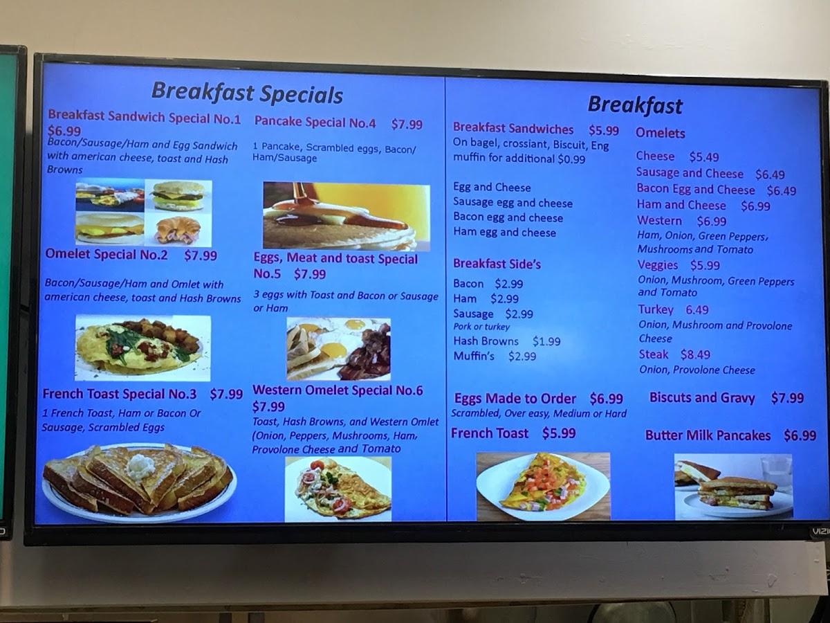 Menu at Fame's Diner, Columbus