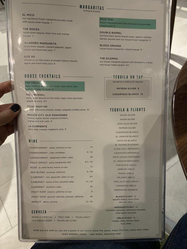 Menu at Javi's pub & bar, Tyler