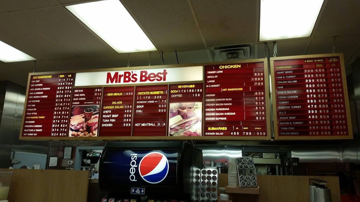 Menu at Mr B's Best Beef & Subs restaurant, Queensbury
