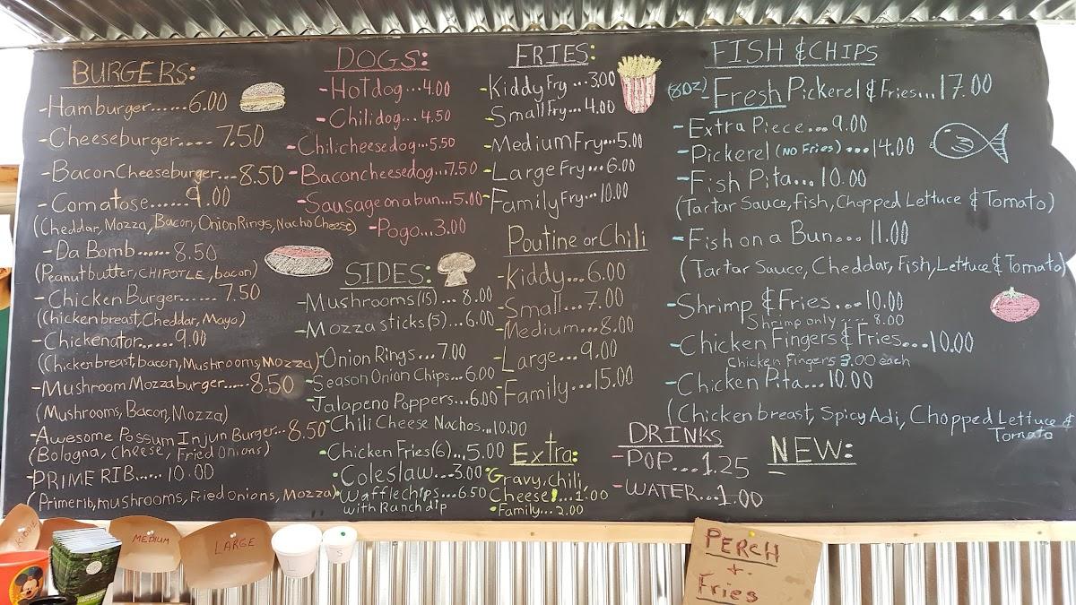 Menu at Rob's Fresh Cut Fries fast food, Lambton Shores, W Ipperwash Rd