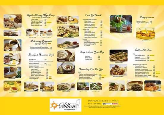 Menu at Sillon All Day Breakfast restaurant, Quezon City, Metropoli ...