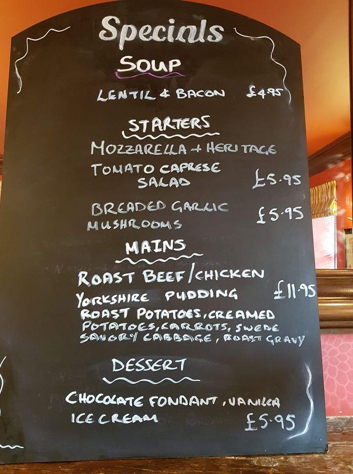 Menu at The Stag restaurant, Forfar