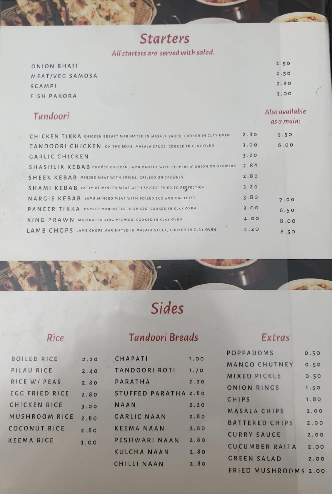 Menu at Hollybush pub & bar, Coventry, 270 Holbrook Ln