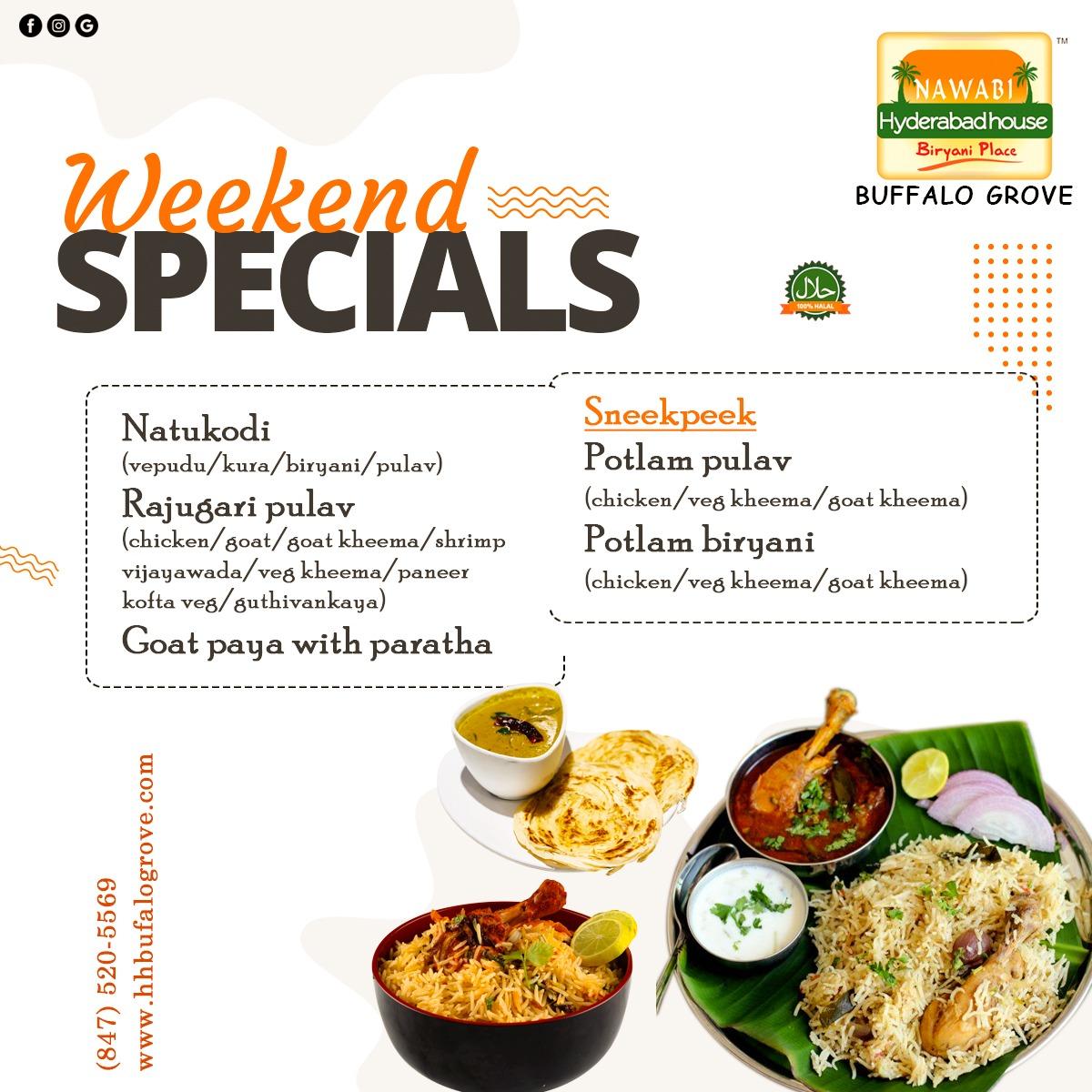 Menu at Nawabi Hyderabad House - Biryani Place restaurant, Buffalo Grove
