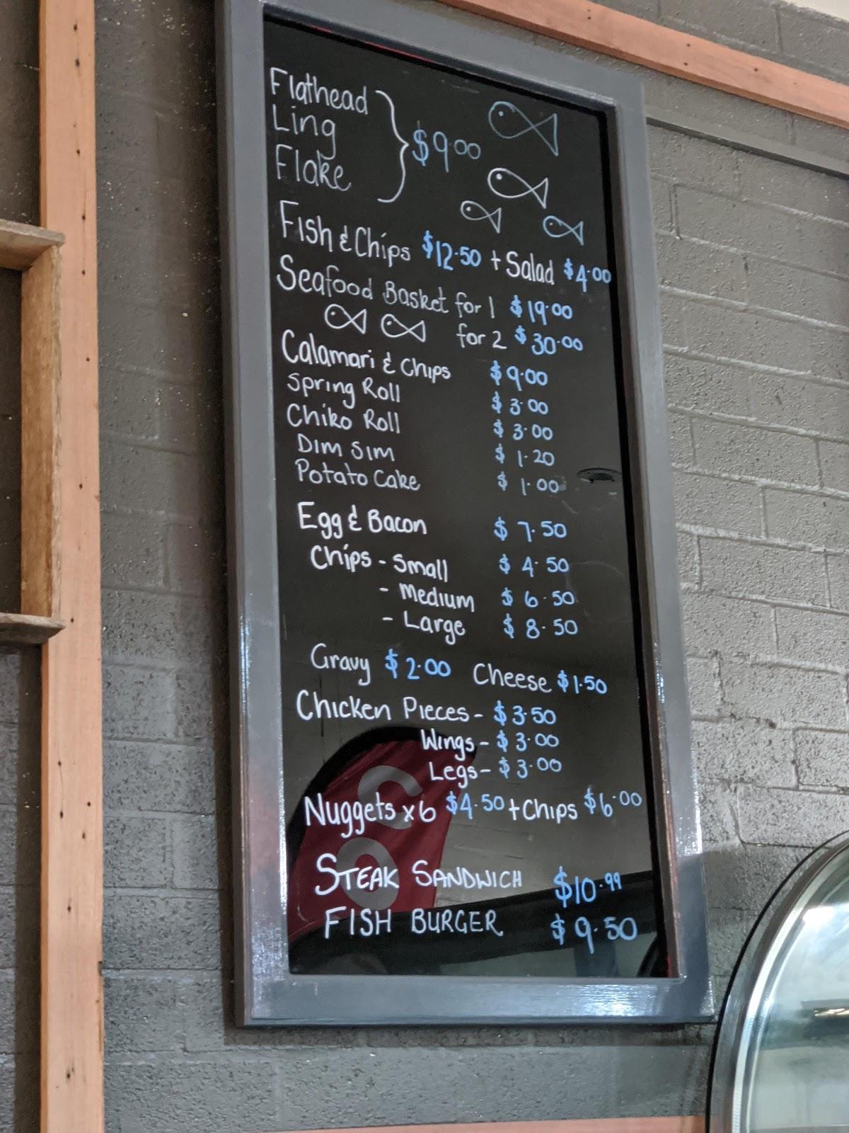 Menu at Food Co cafe, Eden