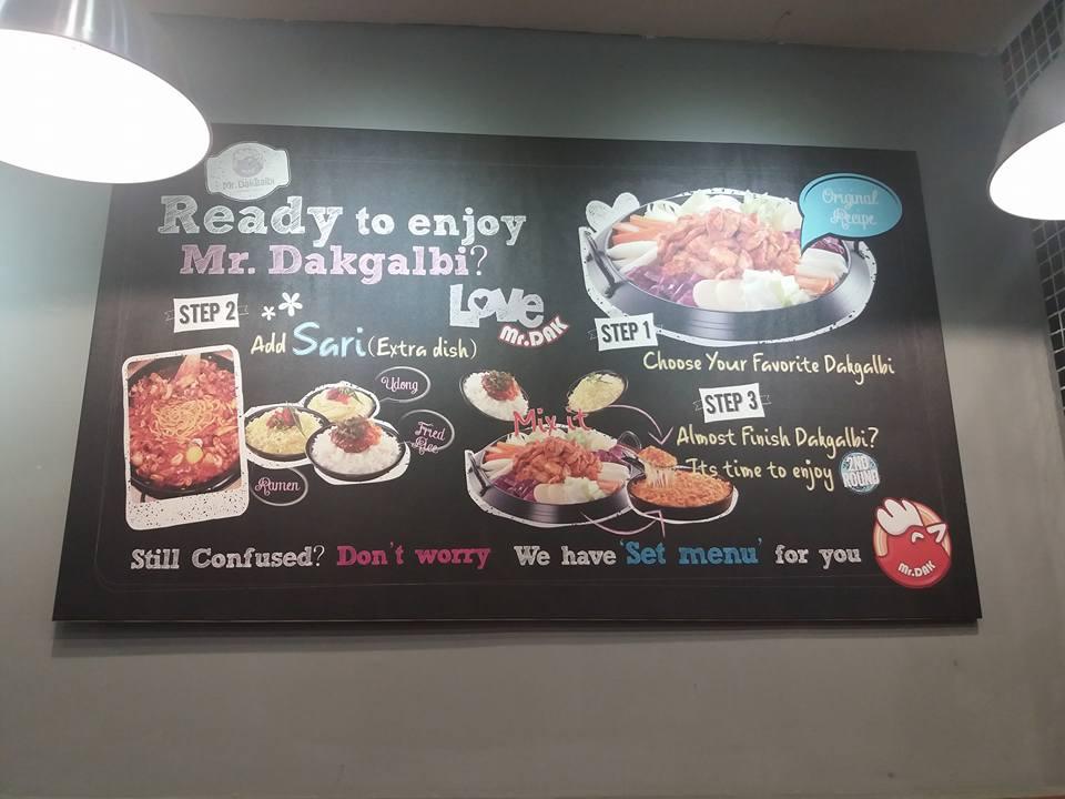 Menu at Mr.Dakgalbi restaurant, West Jakarta, Jl. Puri Indah Raya No.1 ...