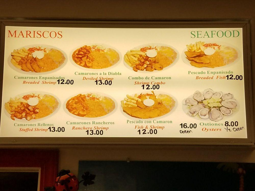 Menu at Taco Mex restaurant, Rio Rancho