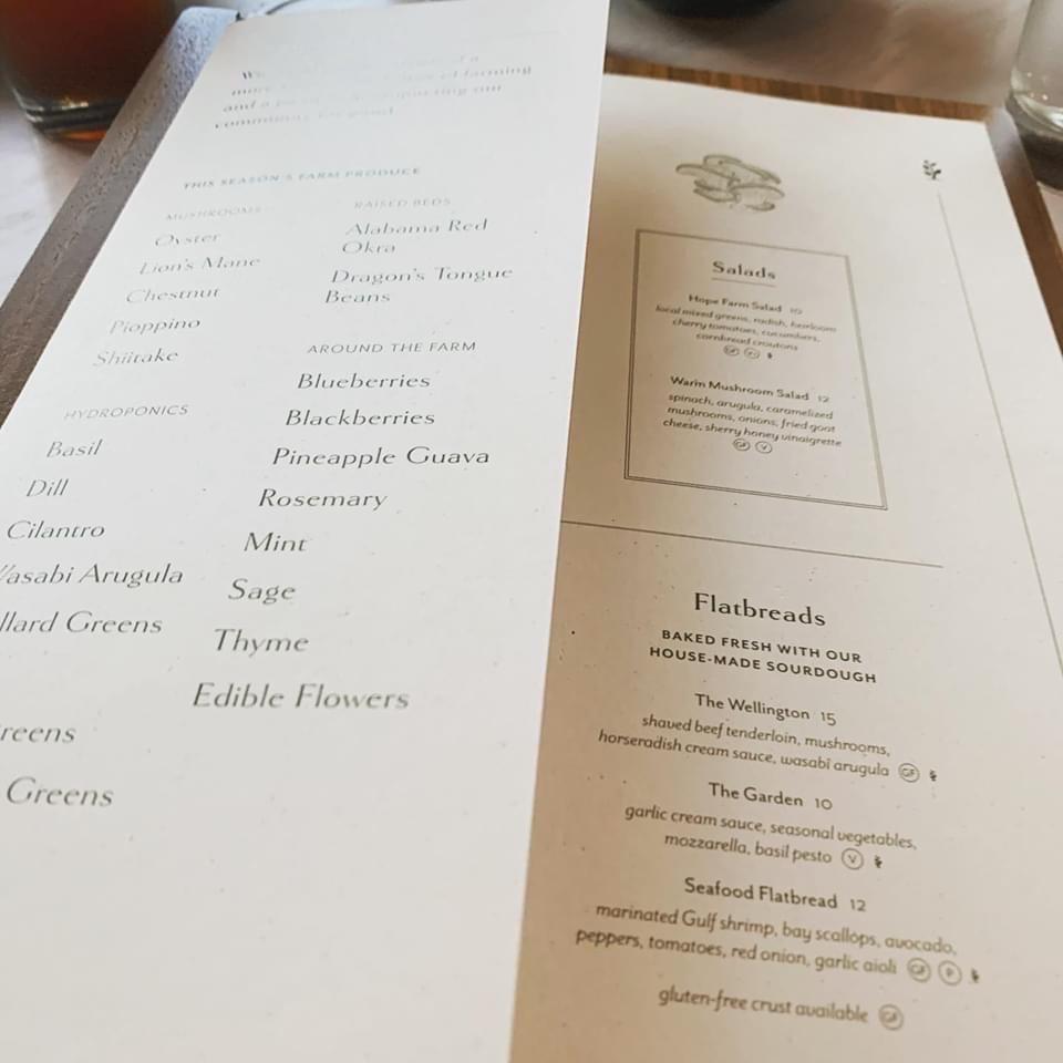 Menu at The Hope Farm pub & bar, Fairhope