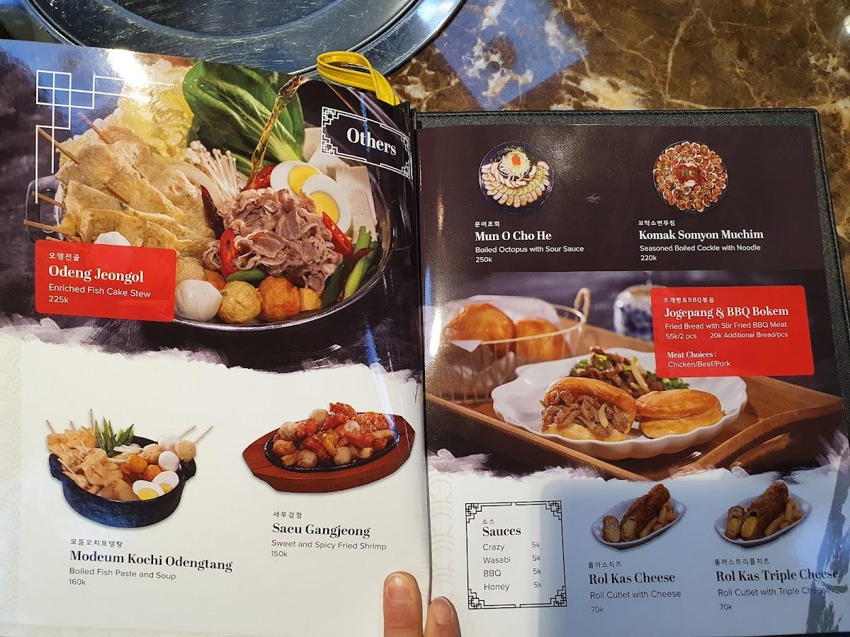 Menu at Yongdaeri Korean BBQ, South Jakarta, Galeria SCBD Lot6 Kawasan ...