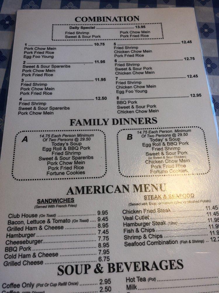 Menu at Kwang Chow Restaurant, Portland