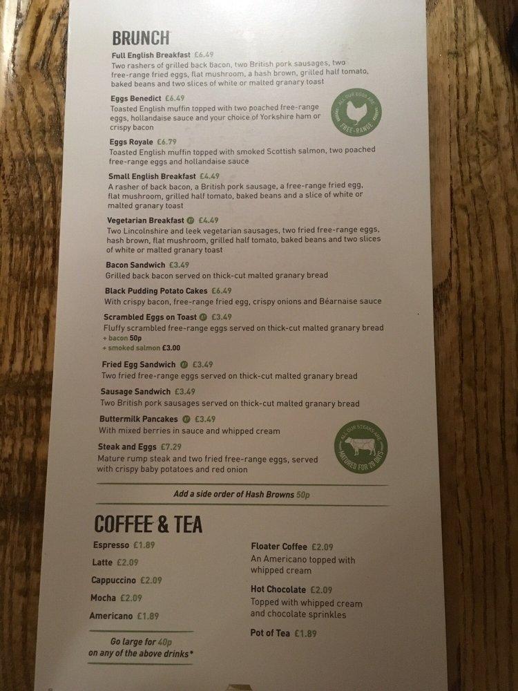 Menu at The Broadway pub & bar, Derby