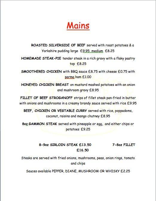 Menu at The Crown Hotel pub & bar, Inverbervie