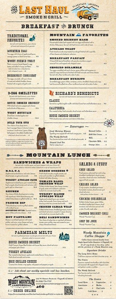 Menu at The Last Haul Smoke & Grill BBQ, Flagstaff, W Route 66
