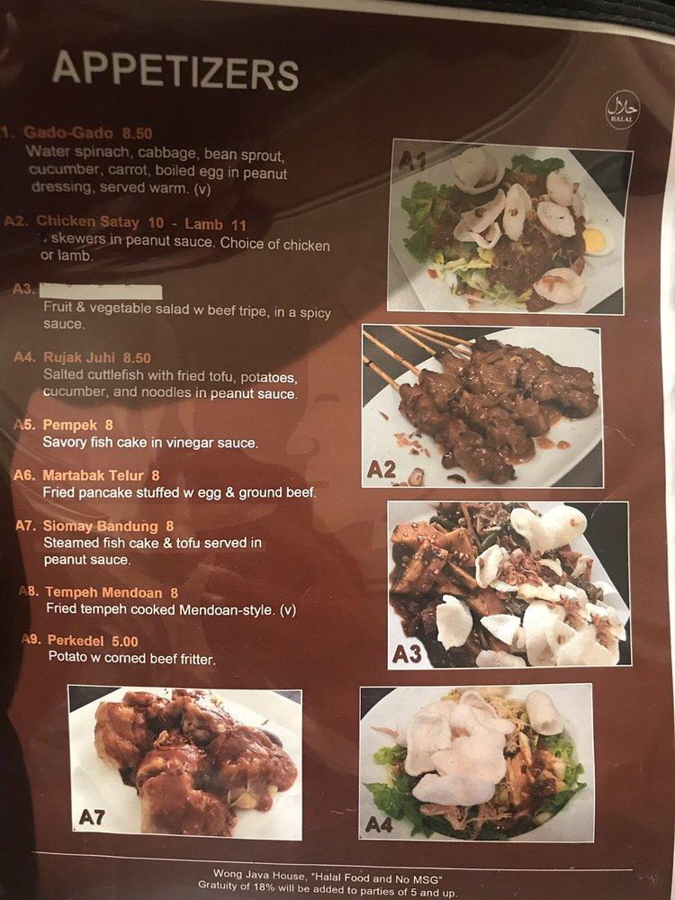 Menu at Wayang Restaurant Halal, Alhambra
