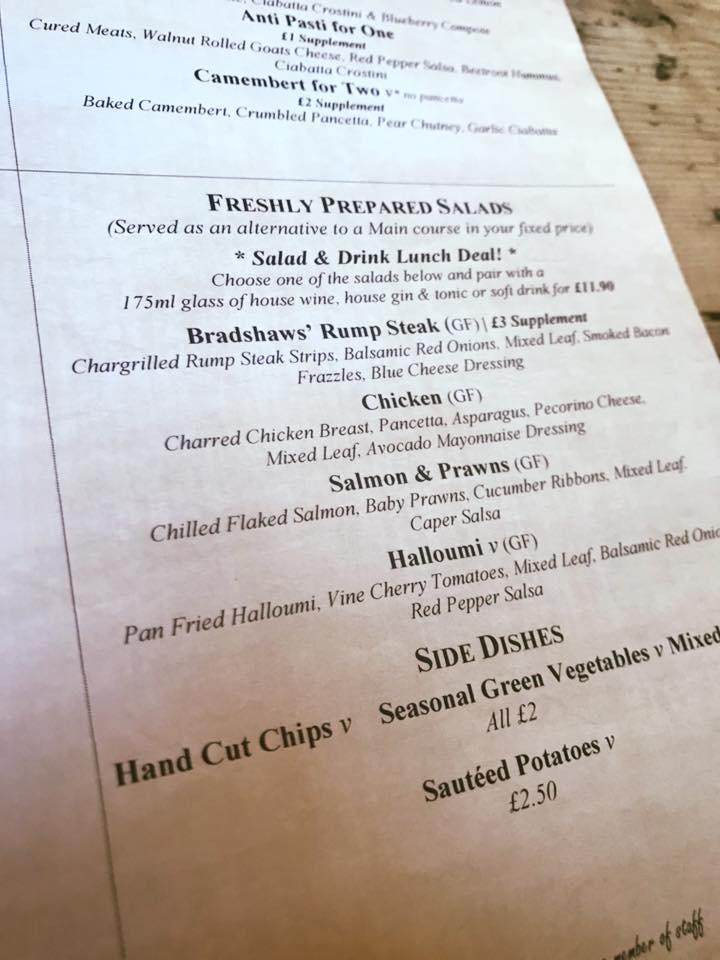Menu at Bistro 1709 restaurant, Lichfield